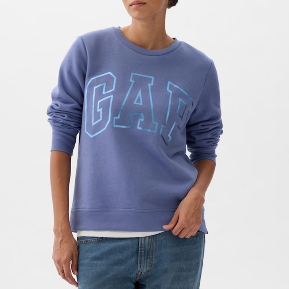 GAP Factory | Tops | Nwt Relaxed Gap Logo Sweatshirt Color Larkspur ...